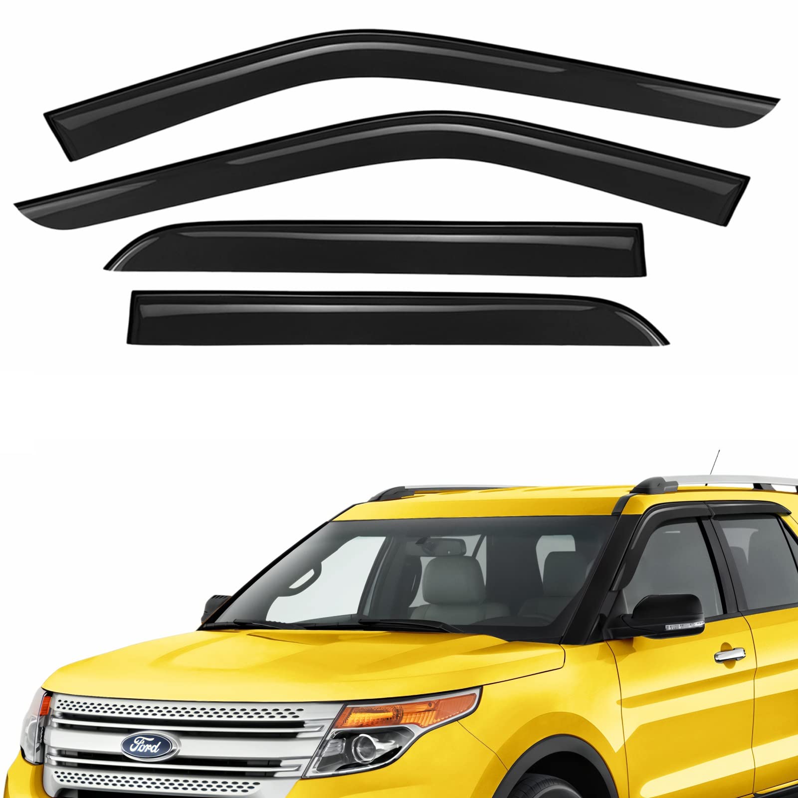 Amazon.com: AEROGUYS Tape-On Window Deflectors Extra Durable Window ...