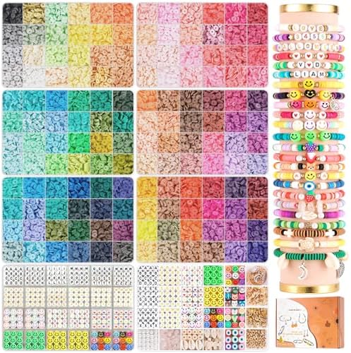 TULADUO 15000 Pièce Perles Pour Bracelet, 72 Couleurs 6mm Perles Pour ...