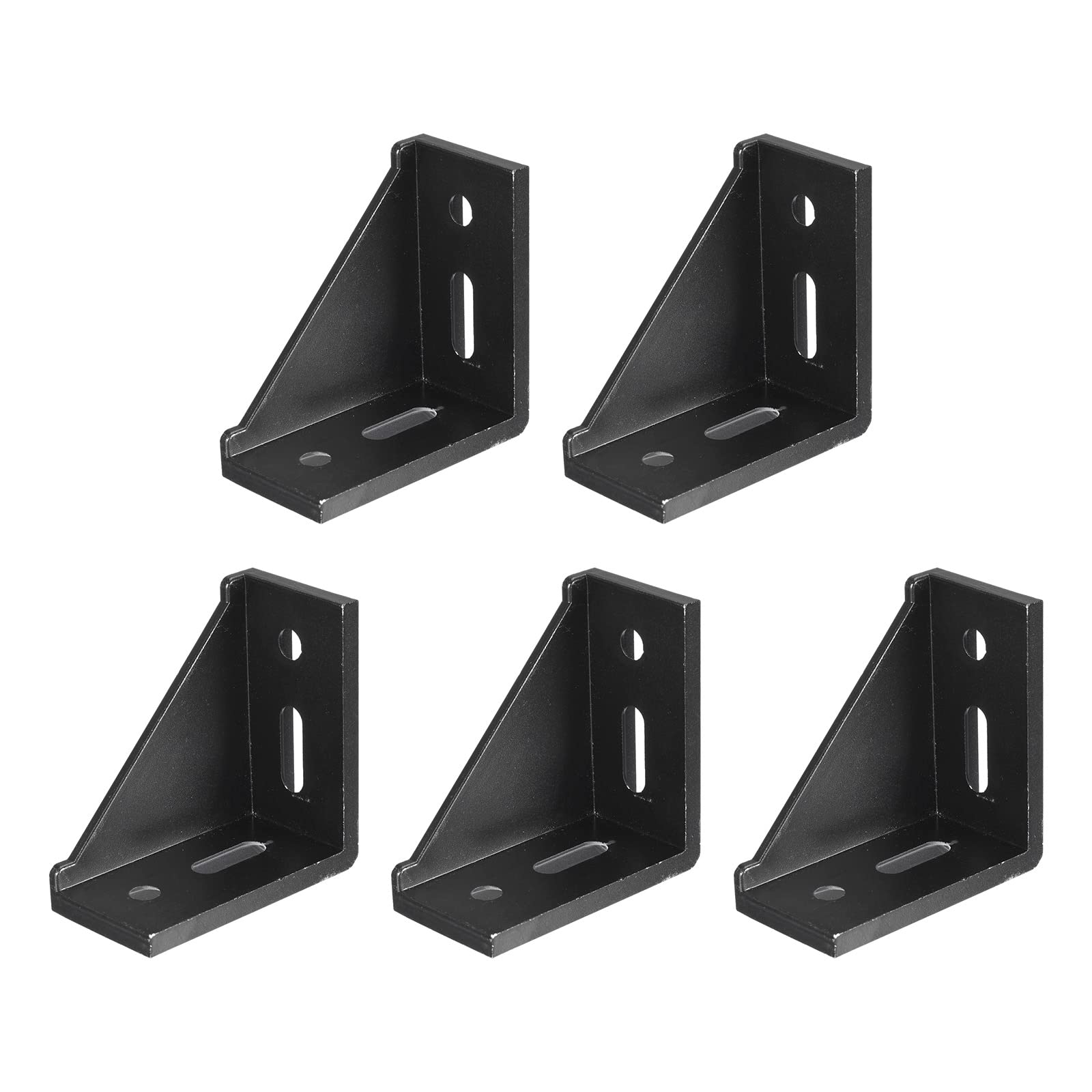 Amazon.com: uxcell 5Pcs Inside Corner Bracket Gusset, 77x77x40mm 4080 ...