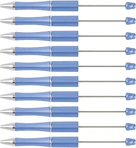 Amazon.com : Beadthoven 20pcs Plastic Beadable Pen, Bead Ballpoint Pen ...