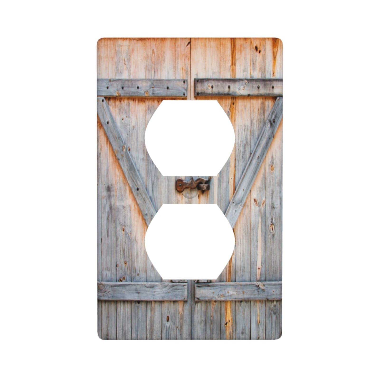 Rustic Barn Door Outlet Covers Wall Plate Decorative Switch Plate ...