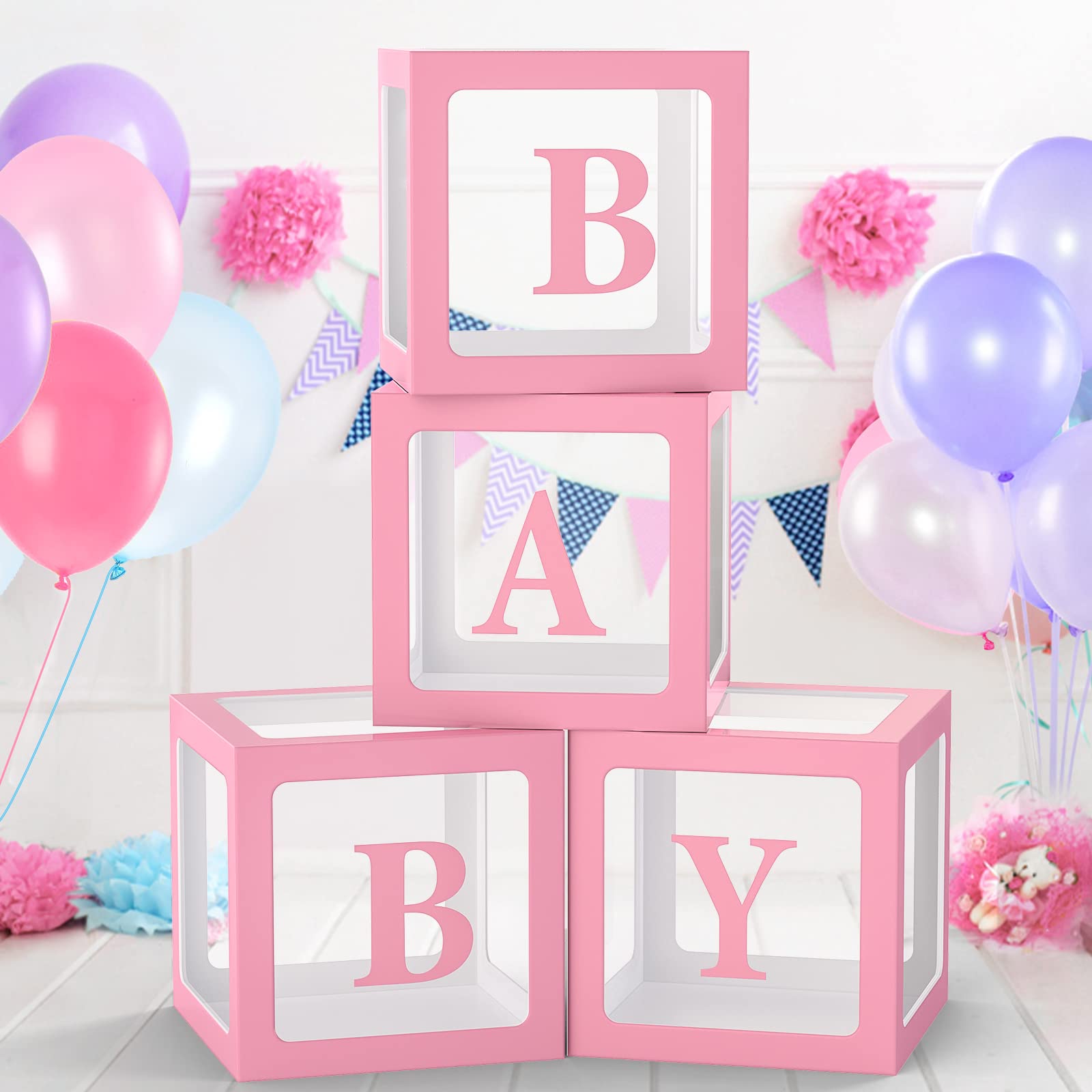 Baby Girl Blocks Decorations