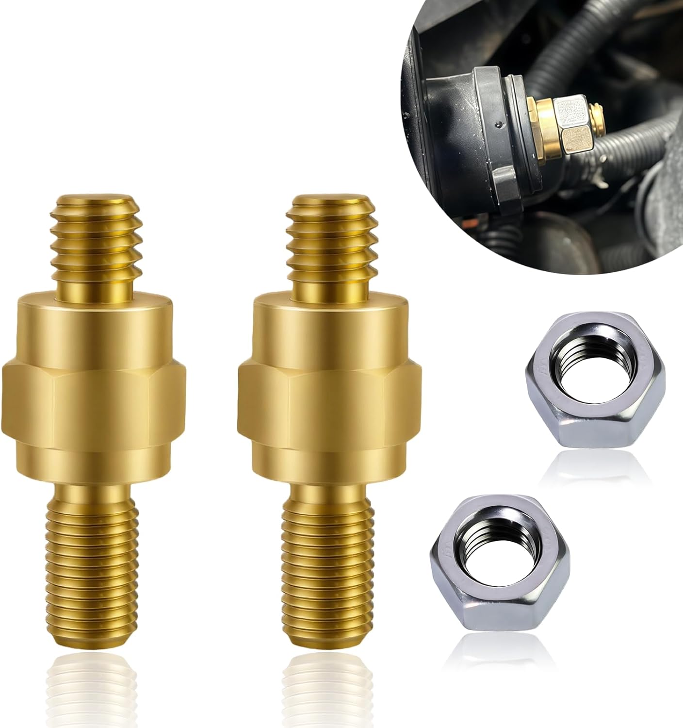 Amazon.com: AMZAUTO 2 PCS Side Post Battery Terminal Bolts, 3/8"-16 & 3 ...
