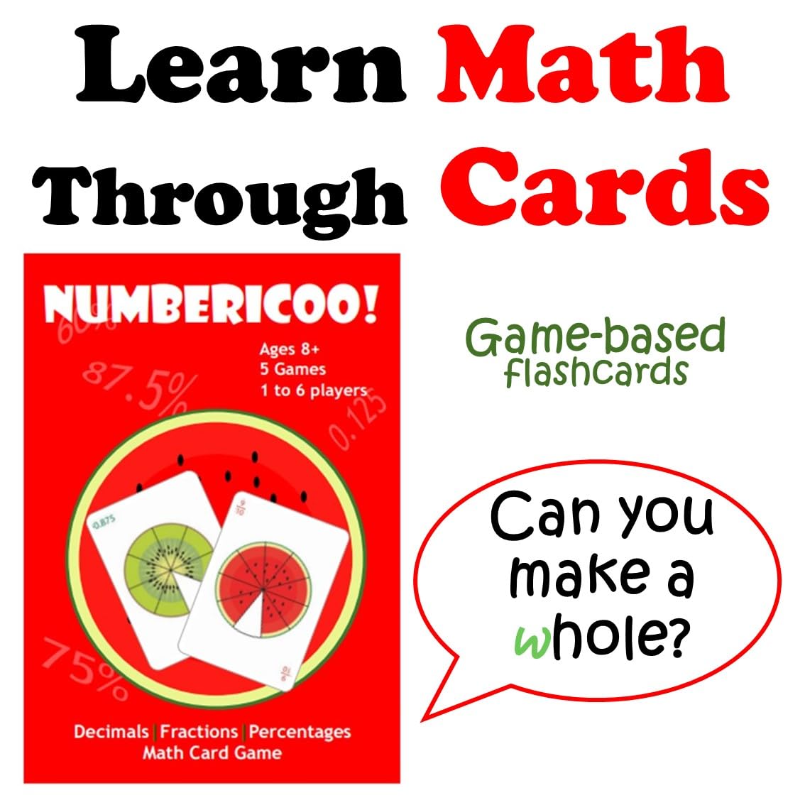 Numbericoo! Educational Math Card Game. Enhance learning of Fractions ...