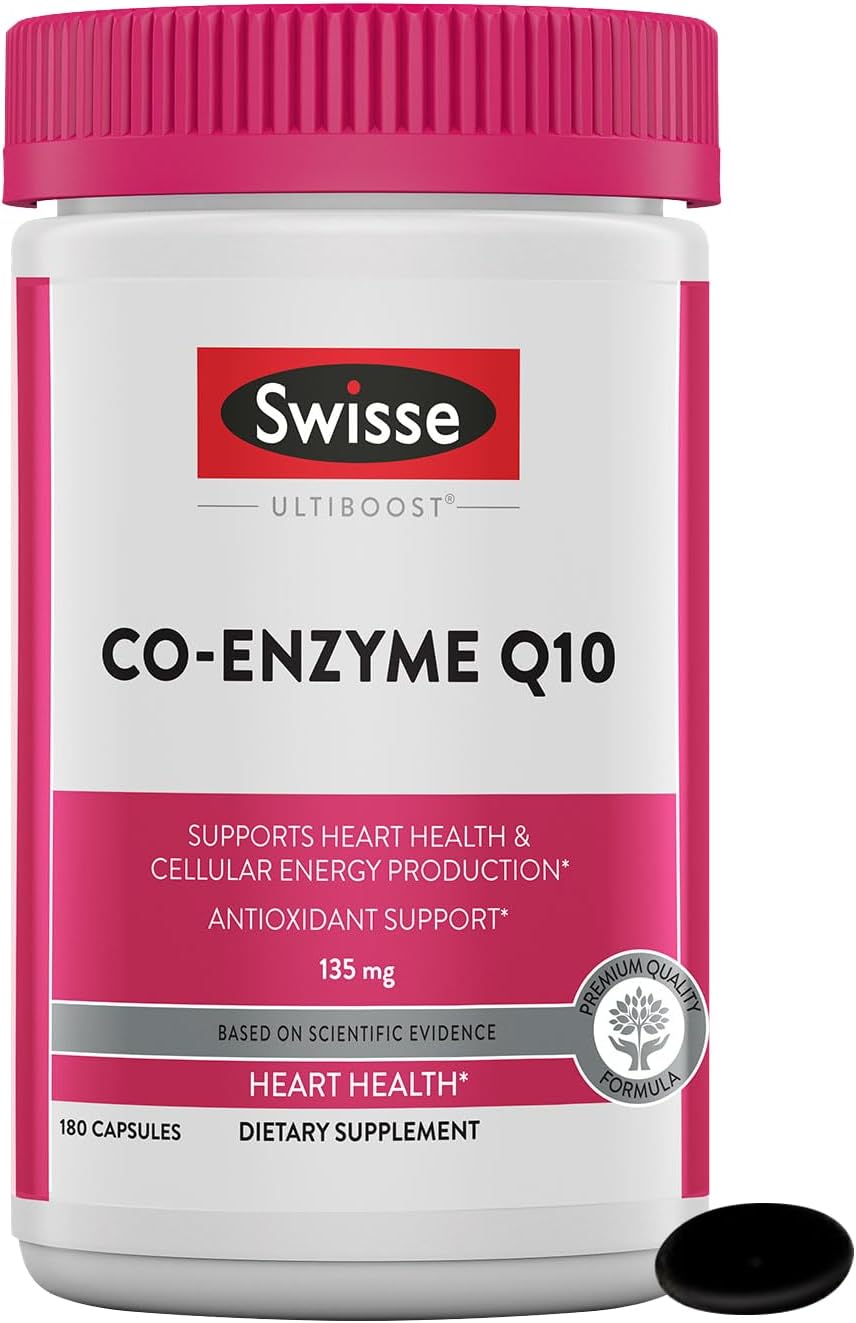 Amazon.com: Swisse CoQ10 Supplement Co-Enzyme Q10 | 6 months Supply| Coenzyme Q10 Supports Heart ...