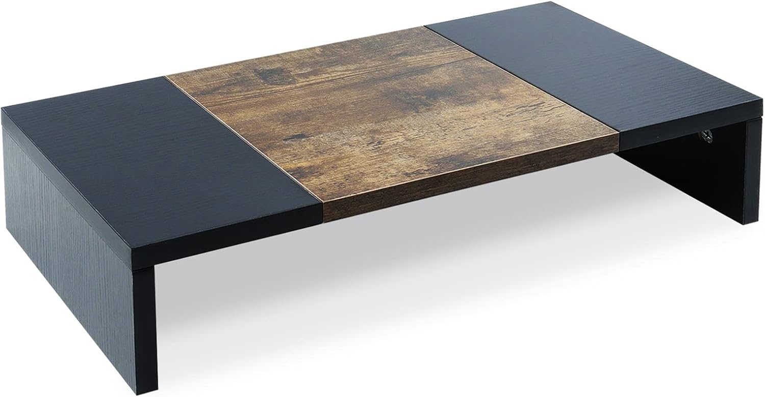 TEAMIX Wood Monitor Riser, Sturdy Monitor Stand for Desk, 20inch width ...