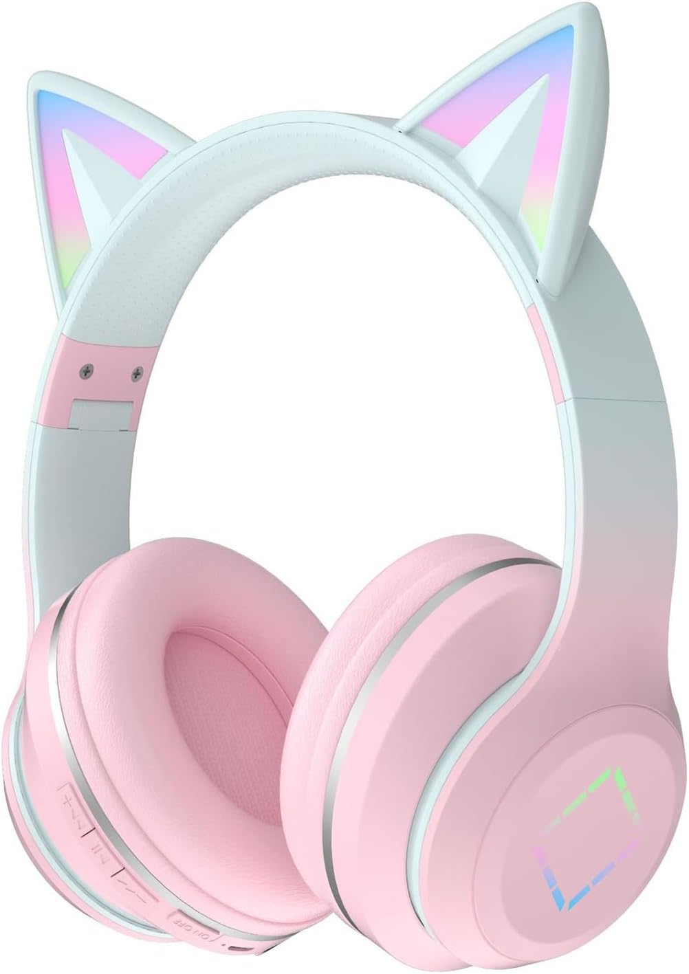 Amazon.com: YIK TUNG Bluetooth Cat Ear Over-Ear Headphones for ...