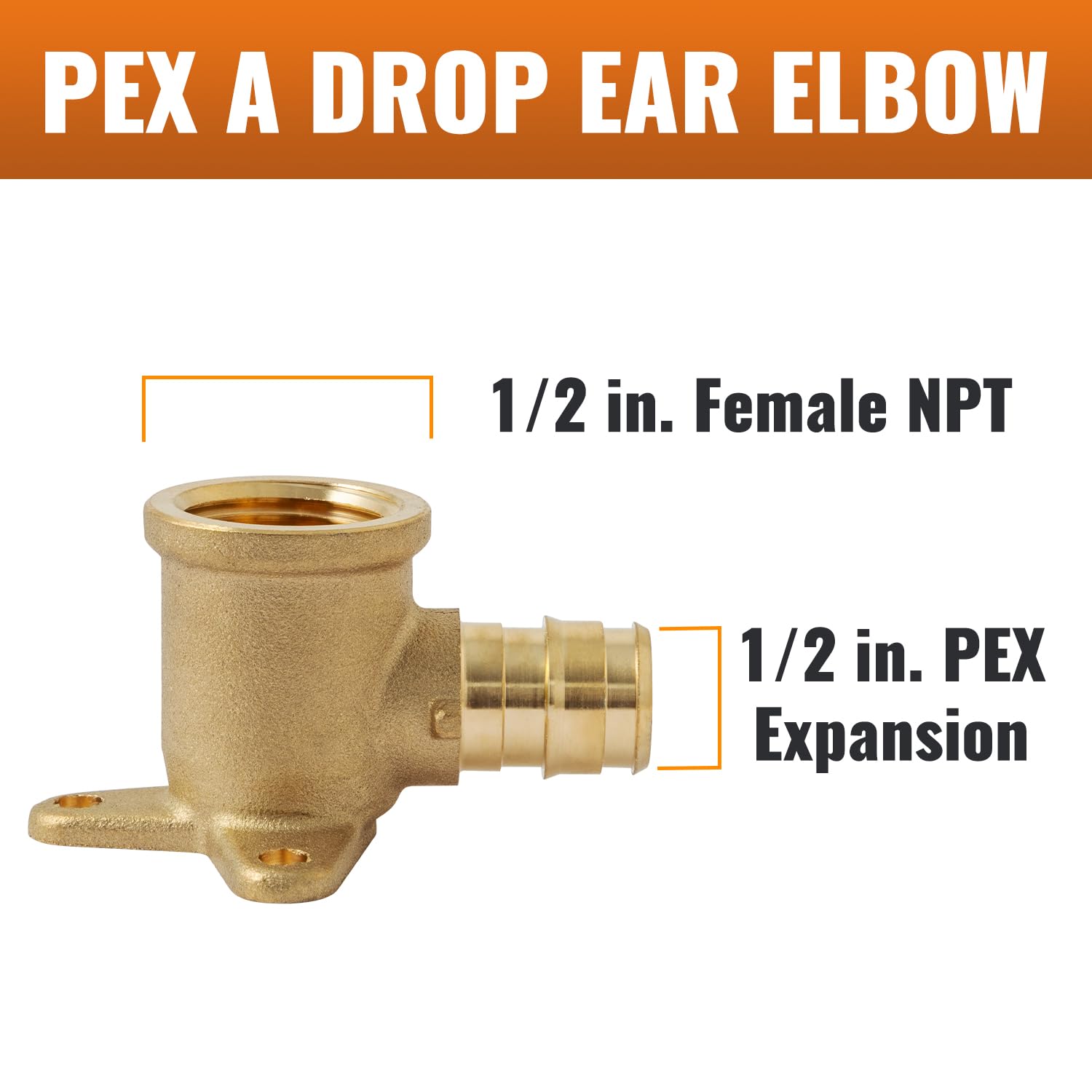 Snapklik.com : SUNGATOR 12 Pack PEX A Expansion 1/2" X 1/2" Female NPT ...