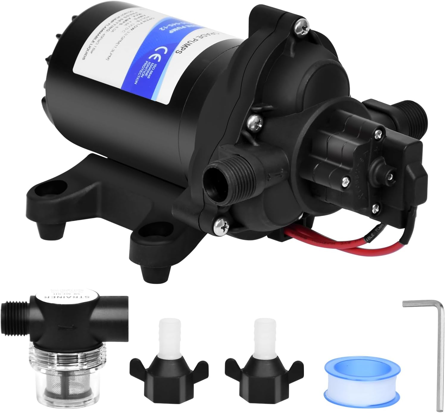 Water Pump 12v Whale UF1215 Universal Fresh Water Pressure Pump - 12V ...