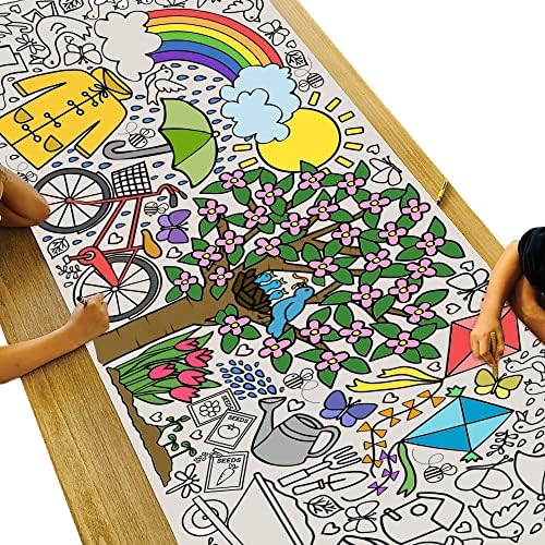 Amazon.com: Tiny Expressions Spring Coloring Poster for Kids ...