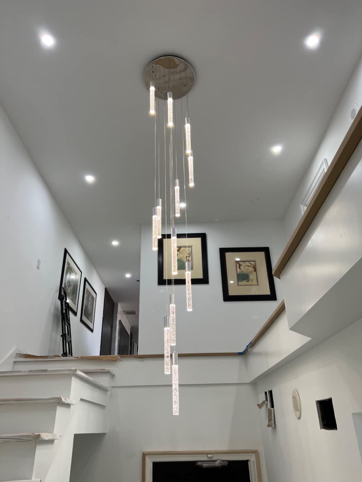 $39/mo - Finance 36 Lights 196" High Ceiling Chandelier Crystal Golden ...