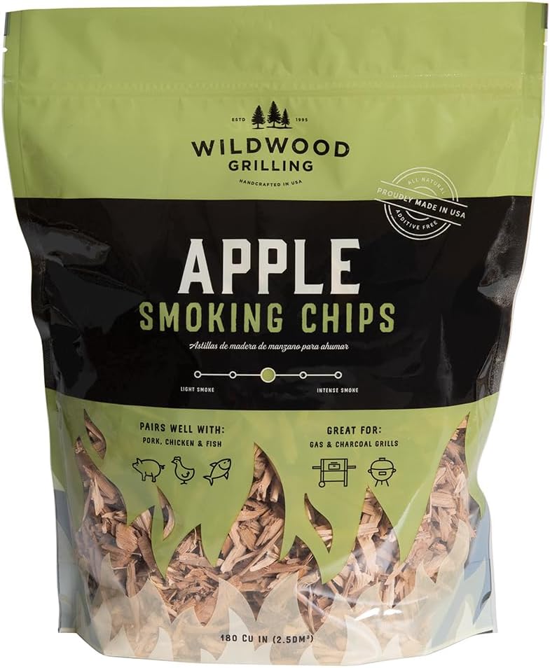 Amazon.com : Premium Apple Wood Smoker Chips (180 Cu in) for Smokers ...