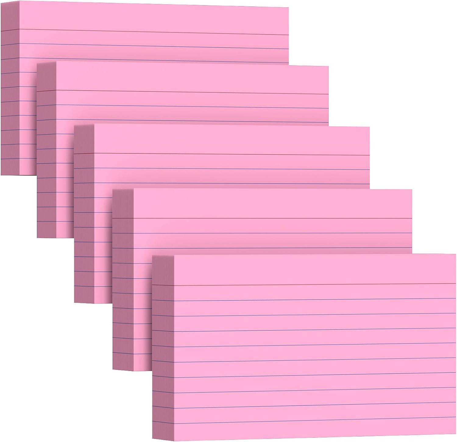 Amazon.com : 250 Count Index Cards 3 x 5 Inch, Heavyweight Pink Lined ...