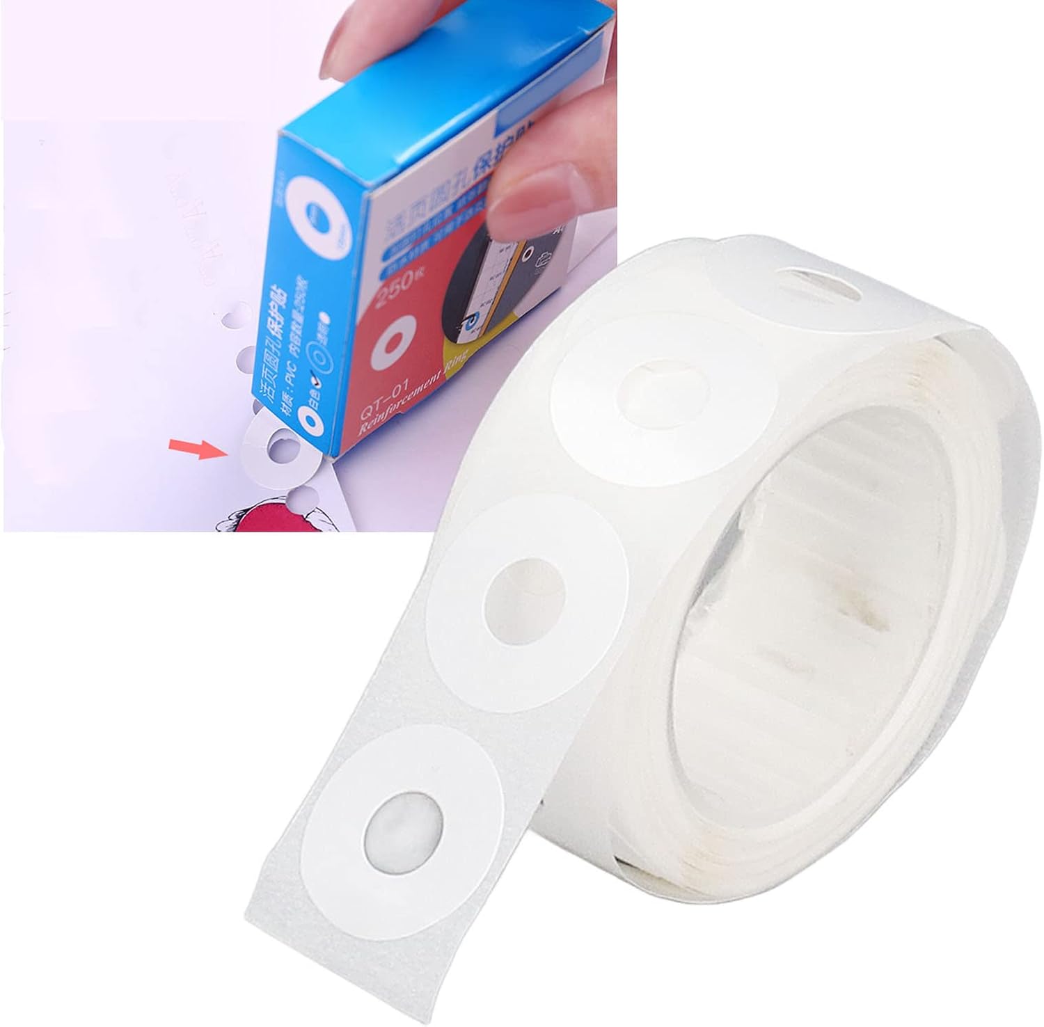 Amazon.com : Hole Reinforcement Stickers, Hole Punch Reinforcers ...
