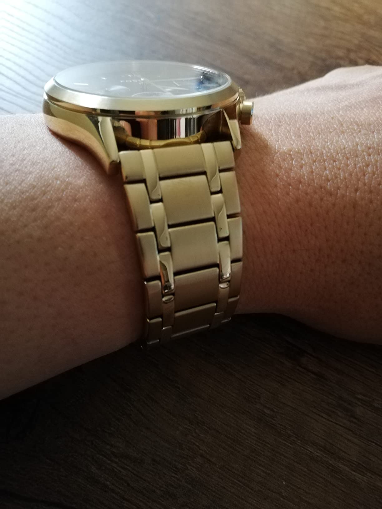$12/mo - Finance Fossil Fenmore Midsize Multifunction Gold-Tone ...