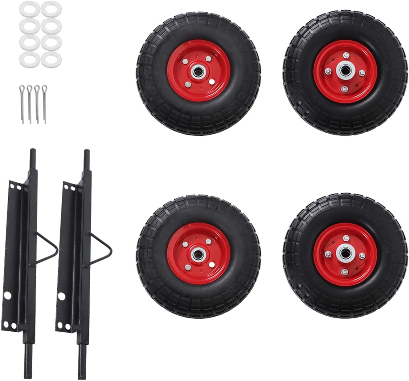 Amazon.com : waltyotur All Terrain Solid Tire Wheel kit Replacement for ...