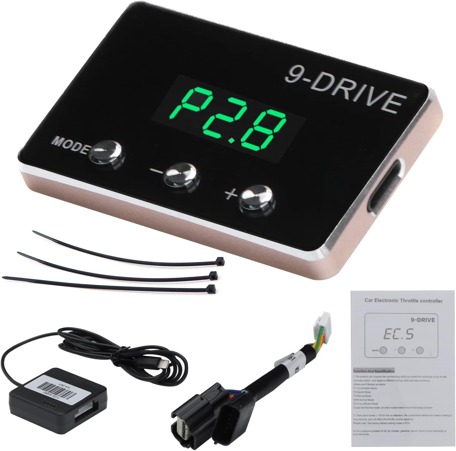 Amazon.com: YIBEICO Throttle Response Controller, 9 Drive 9-Mode Smart Electronic Racing ...