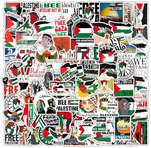 Amazon.com: 100PCS Colorful Free Palestine Stickers Freedom Waterproof ...
