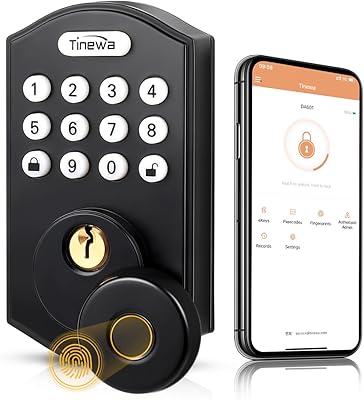 Amazon Basics Electronic Keypad Deadbolt Door Lock, Keyed Entry Option ...