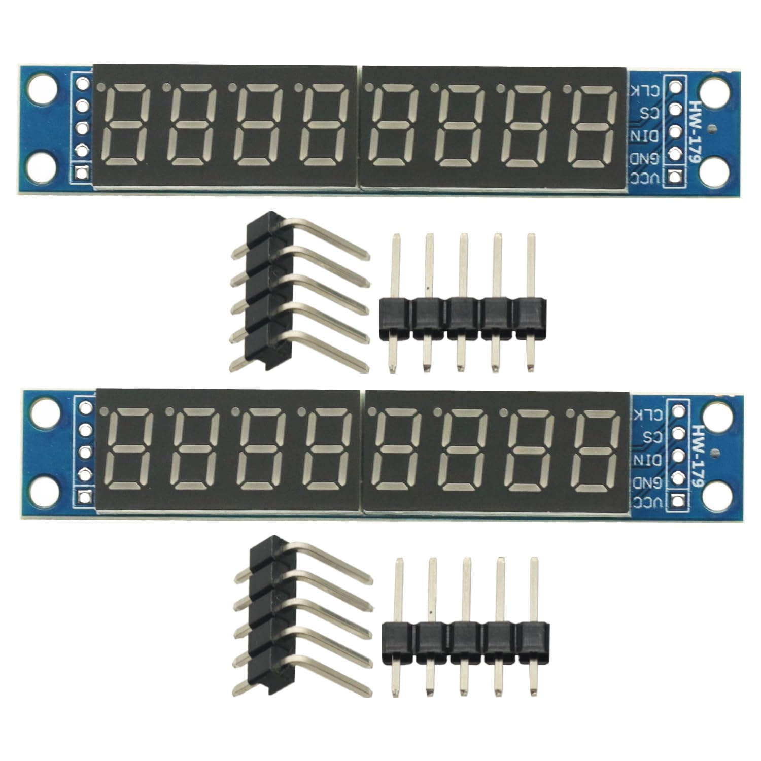 2Pcs MAX7219 Led Module 8-Digit Digital LED Display 7 Segment Display Tube for arduino MCU ...