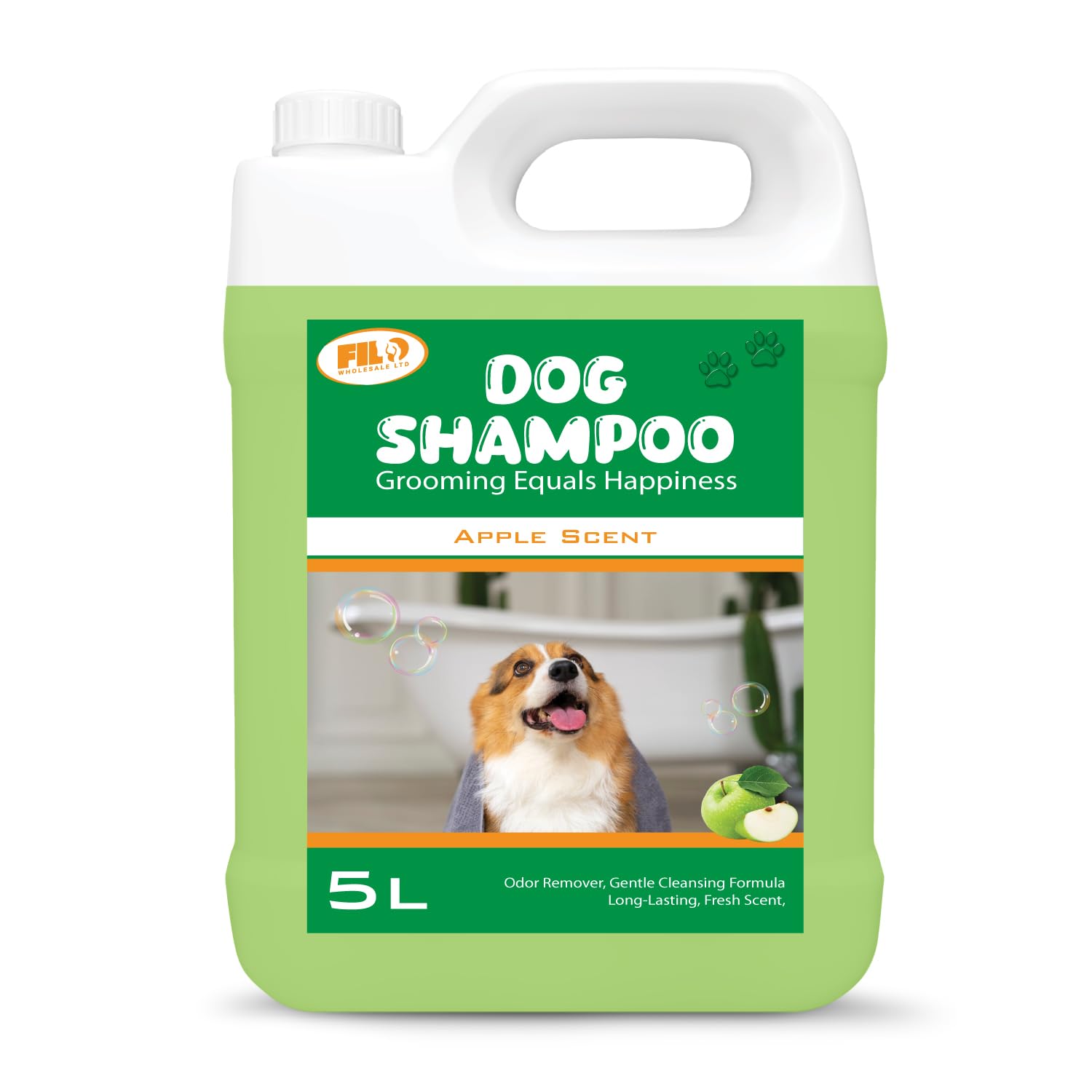 FILO Professional Dog Shampoo 5 L - Apple Scent, Concentrated Formula ...