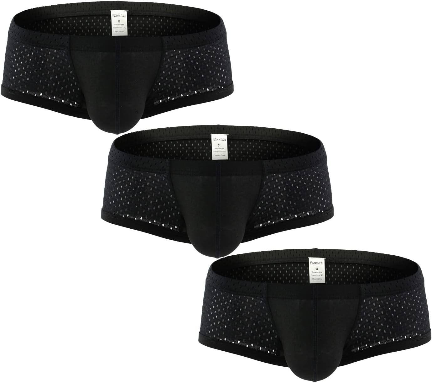 Faringoto Men's Mesh Boxer Briefs Thin Nylon Low Rise Briefs at Amazon ...