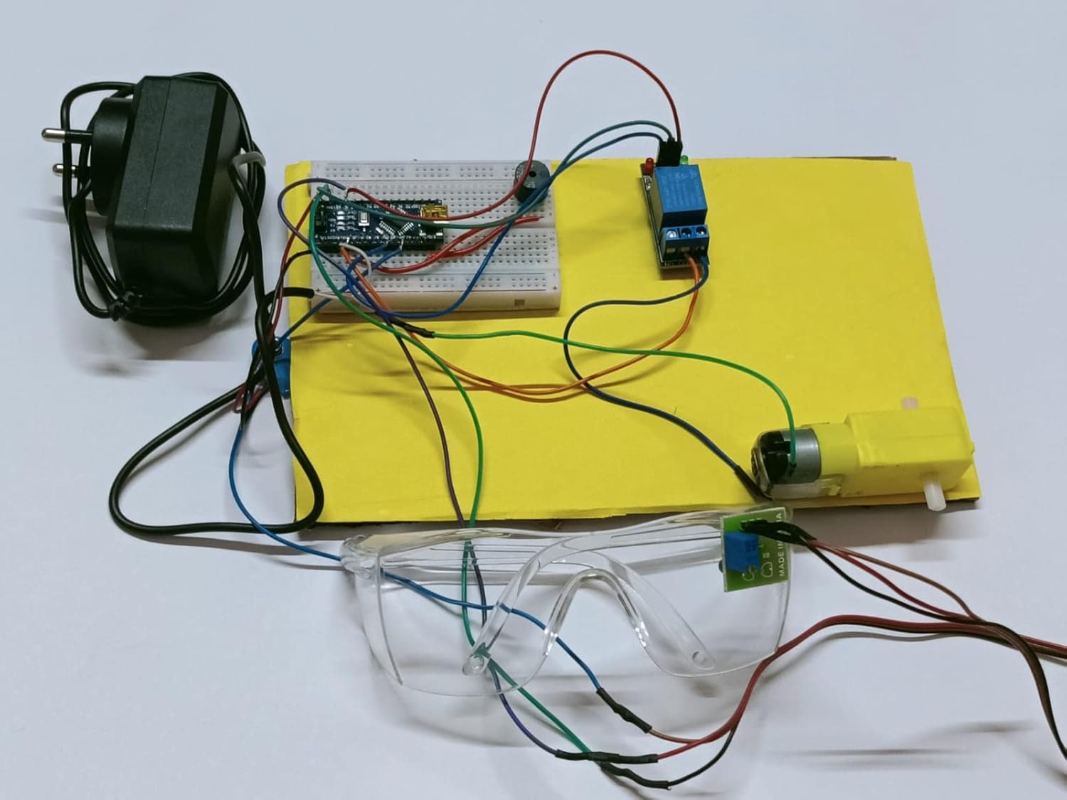 Anti Sleep Alarm Using Eye Blink Sensor Ready Working Science model ...