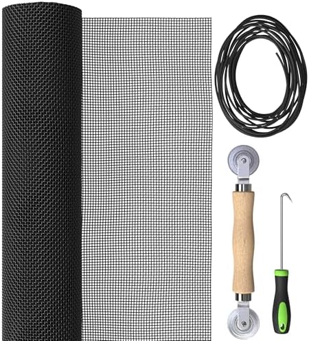 Flux Phenom Window Screen Mesh Roll – 60” x 96” Fiberglass Screen for ...