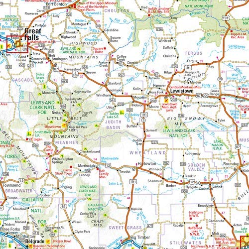 Montana State Highway Road Map Untitled