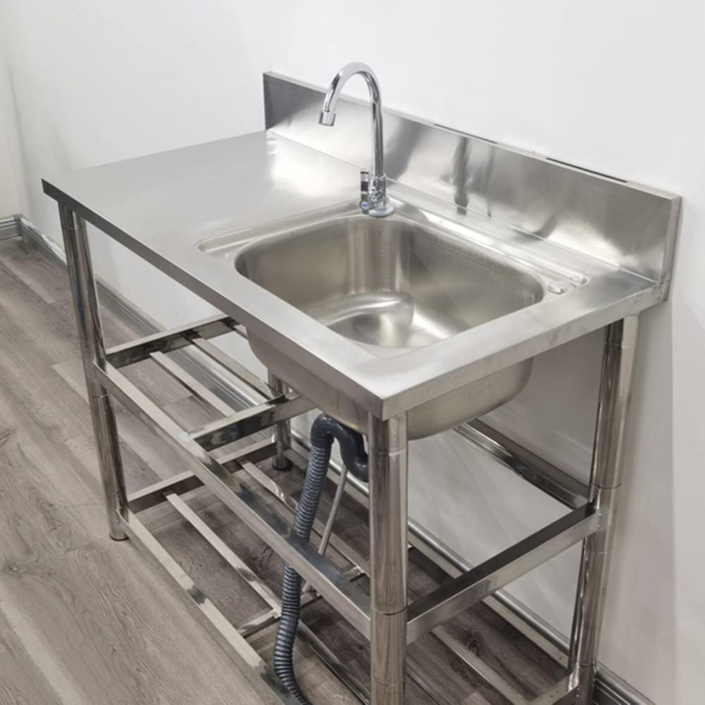 Amazon.com: Mobile Kitchen Sink. Commercial Stainless Steel Sink ...