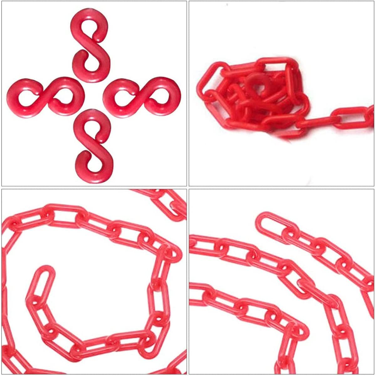 Snapklik.com : Plastic Chain Barriers Link Warning Safety Barrier ...