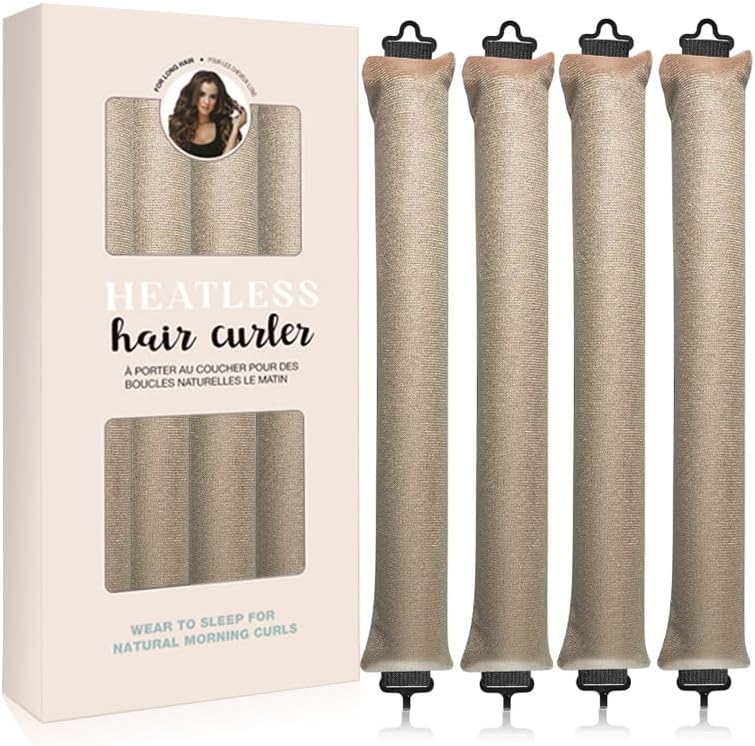 Amazon.com : Enignic Heatless Hair Curler 4pcs Overnight Blowout Rods ...