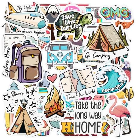250 Stickers Scrapbooking Voyage/autocollant kawaii, carnet de voyage à ...