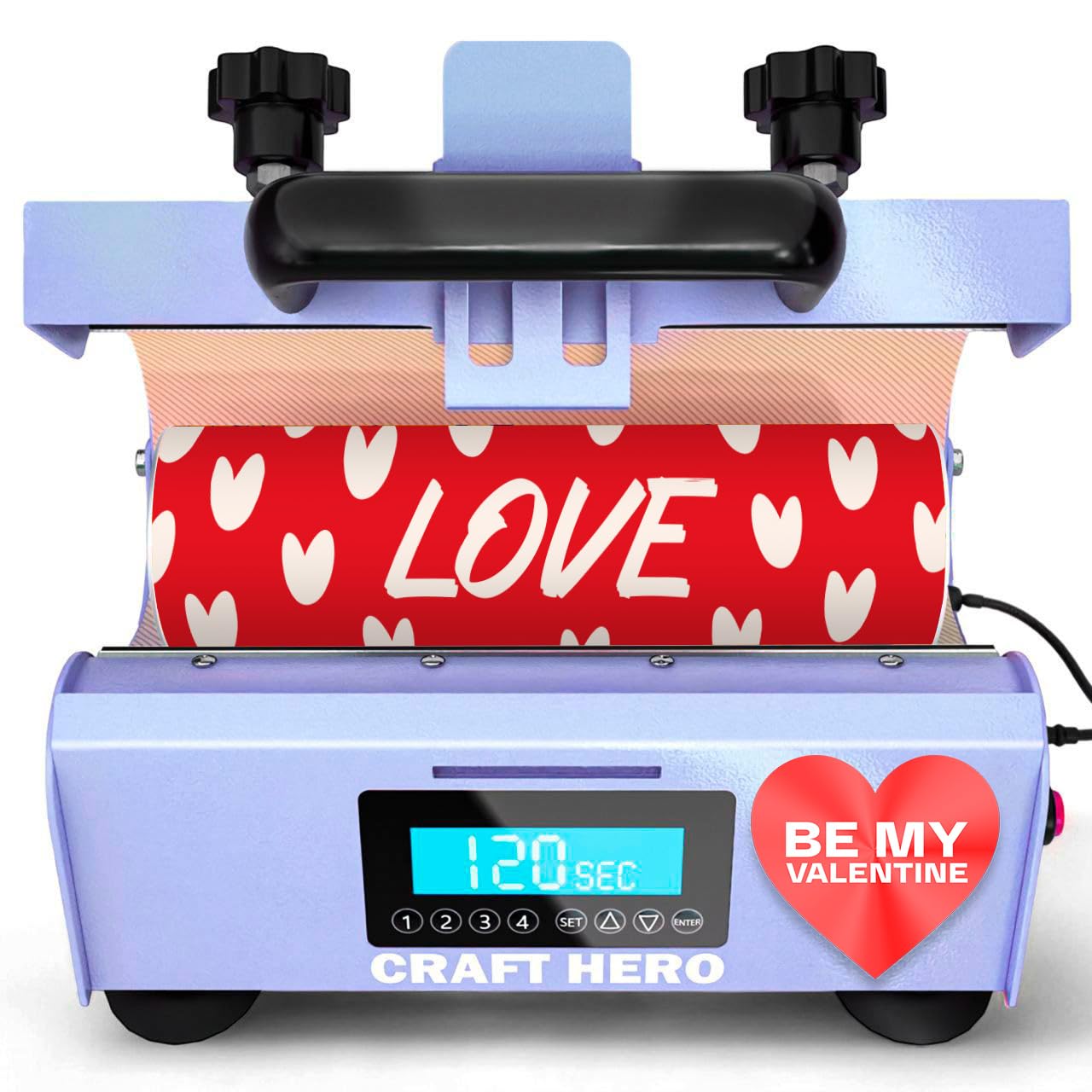 Amazon.com: Tumbler Heat Press Machine Craft Hero (Purple) for 11oz, 15oz, 16oz, 20oz, 30oz ...
