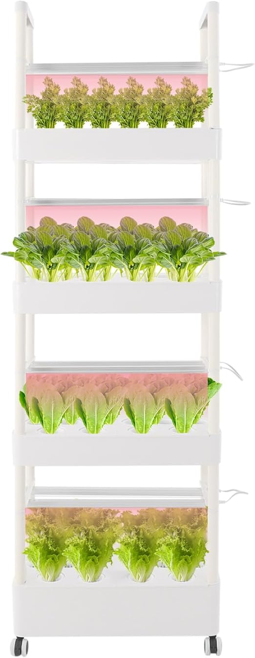 Amazon.com: CRYBY Hydroponic Growing Tower, 56 Holes Vertical Planter ...