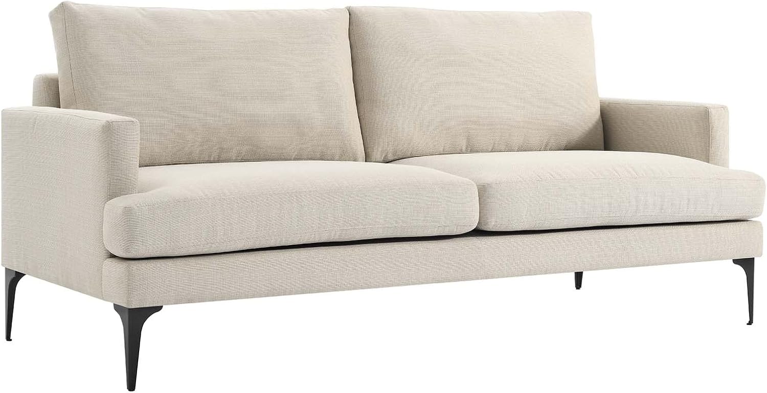 Amazon.com: Modway EEI-6009-BEI Evermore Upholstered Fabric Sofa, Beige ...