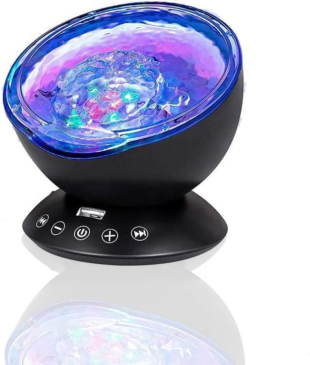 Bright Autism Calming Sensory Sea Lamp BLK- Night Light Projector for ...