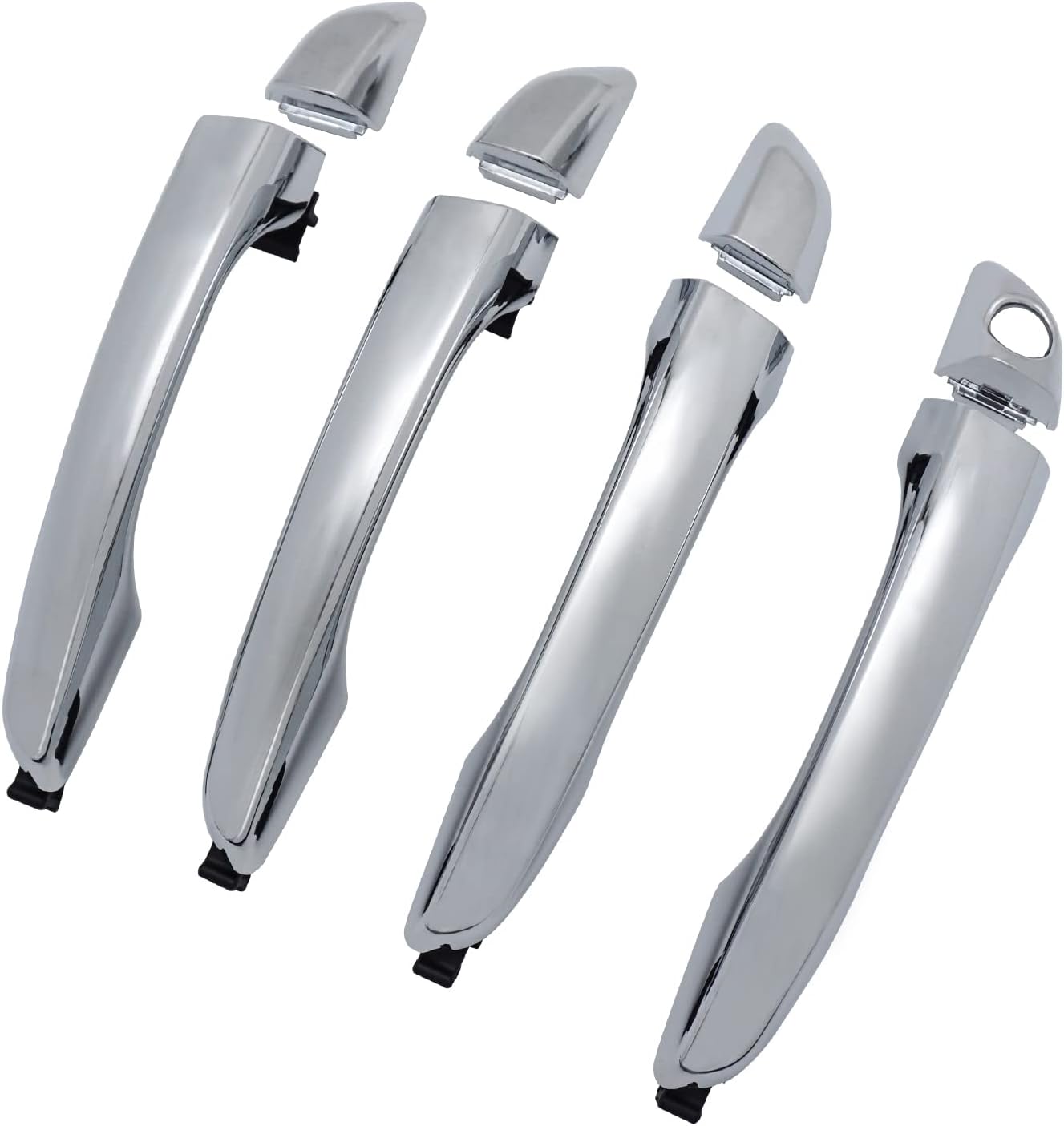 Amazon.com: X4XZ 4PCS Chrome Exterior Outside Door Handle Front Rear ...