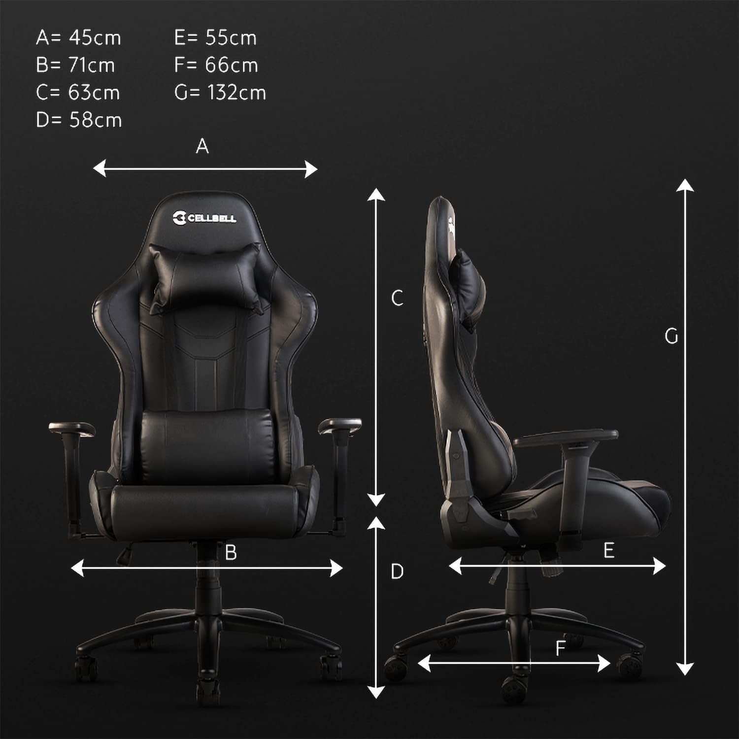 Buy CELLBELL ® GC02 Transformer Series Gaming/Racing Style Ergonomic ...