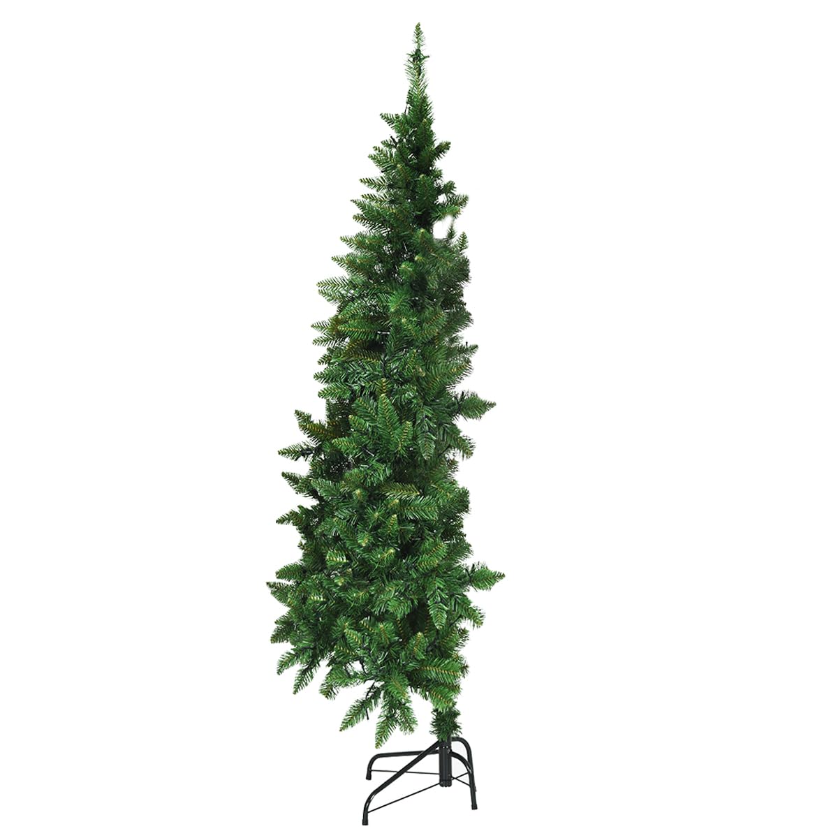 Amazon.com: COSTWAY 5ft Half Christmas Tree, Pre-lit Artificial Xmas ...