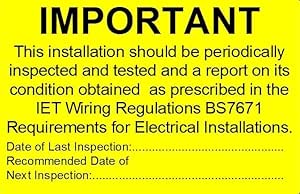 Periodic Electrical Test Inspection Labels 76x51mm : Amazon.co.uk ...