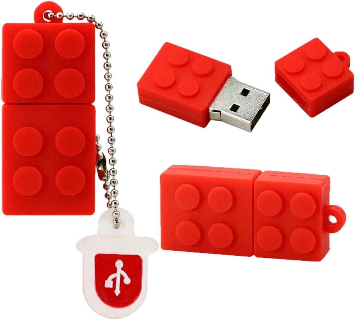 Amazon.com: Mini USB Drive 16 GB - USB Flash Drive 16GB - Red Pendrive ...