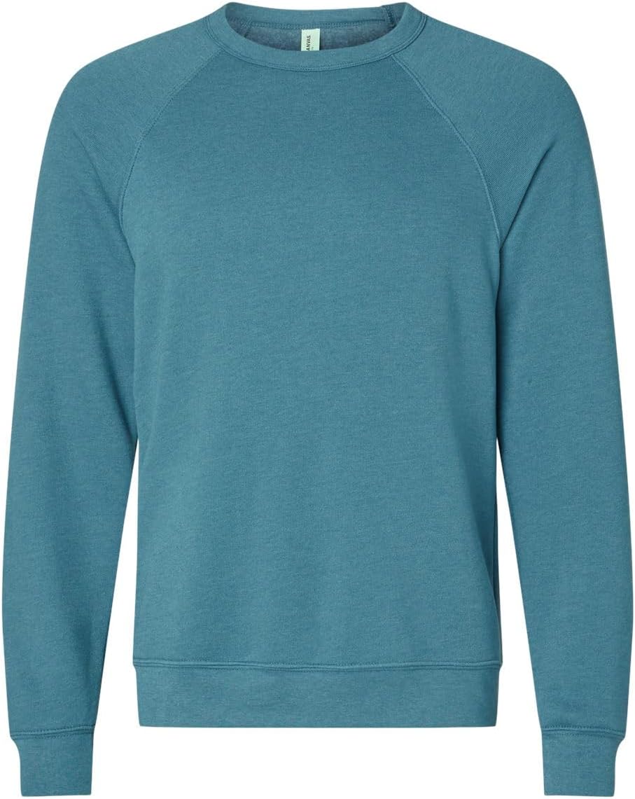 BELLA+CANVAS Unisex Sponge Fleece Crewneck Sweatshirt, HTHR DEEP TEAL ...