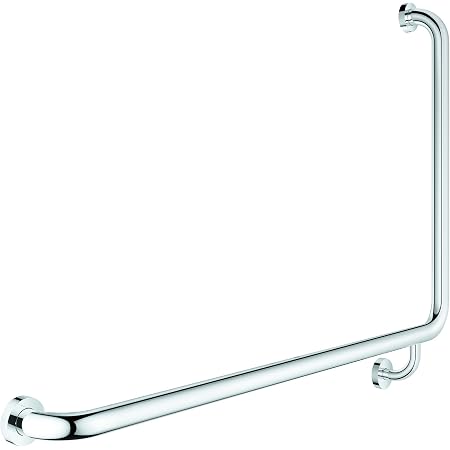 Grohe 40797001 Essentials 38 In. X 24 In. L-Shaped Grab Bar, Starlight ...