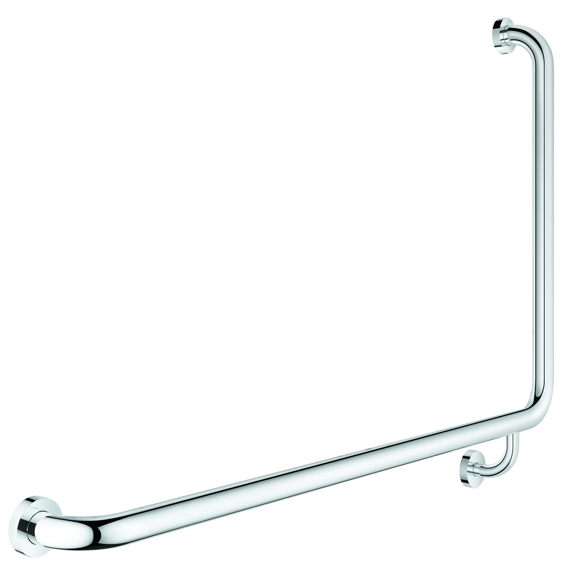 Grohe 40797001 Essentials 38 In. X 24 In. L-Shaped Grab Bar, Starlight ...