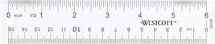Amazon.com : Westcott 10561 Acrylic Clear Ruler, 6 in : Office And ...