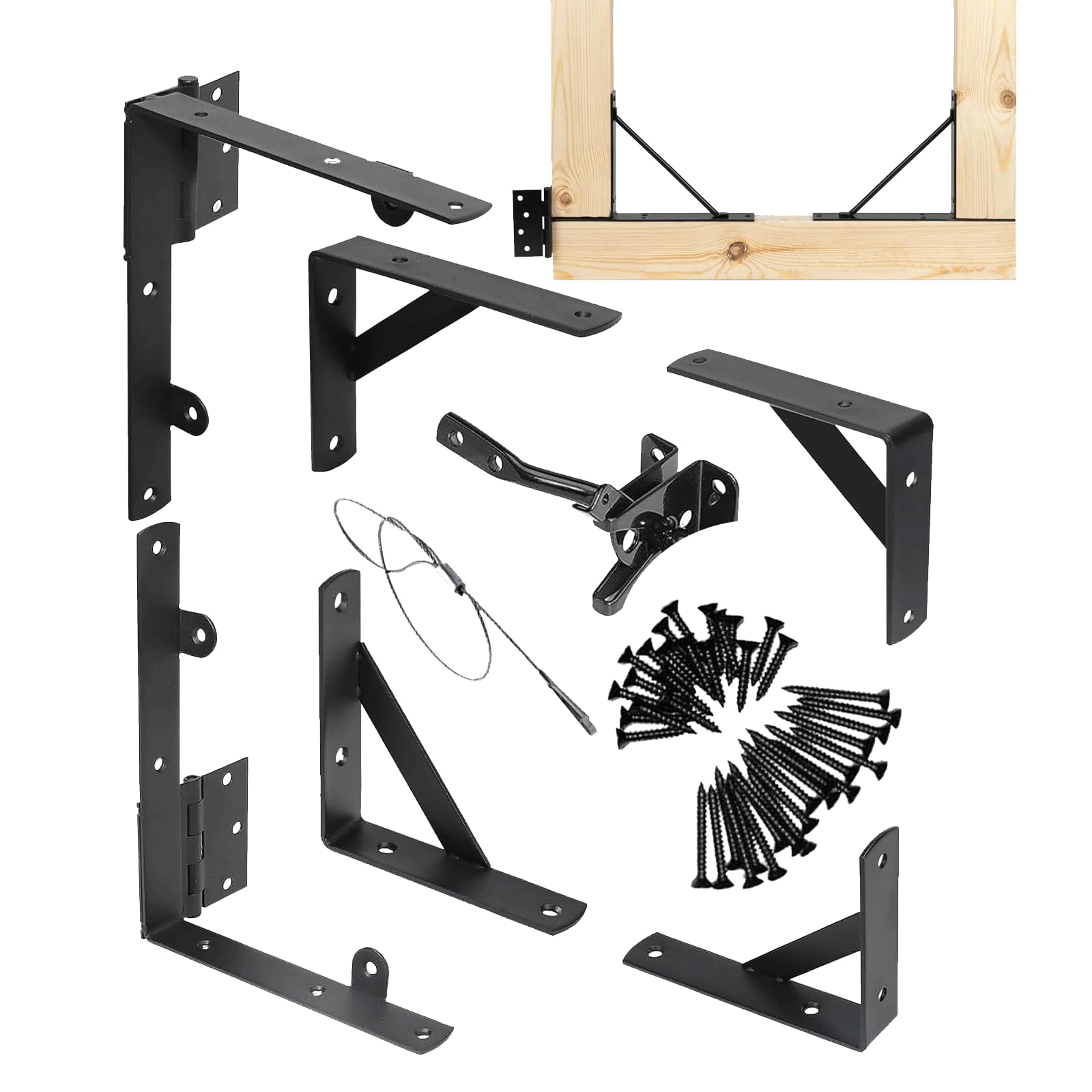 Amazon.com: 1 Set Fence Gate Kit Gate Hardware with Gate Latch, Gate ...