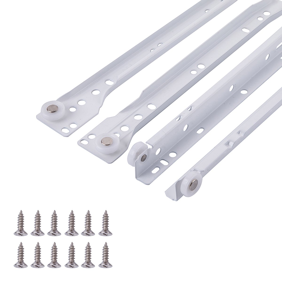 10" Bottom-Mount Drawer Slide Kit, Steel Tracks, 1.2 mm Thick, 20-Pair ...
