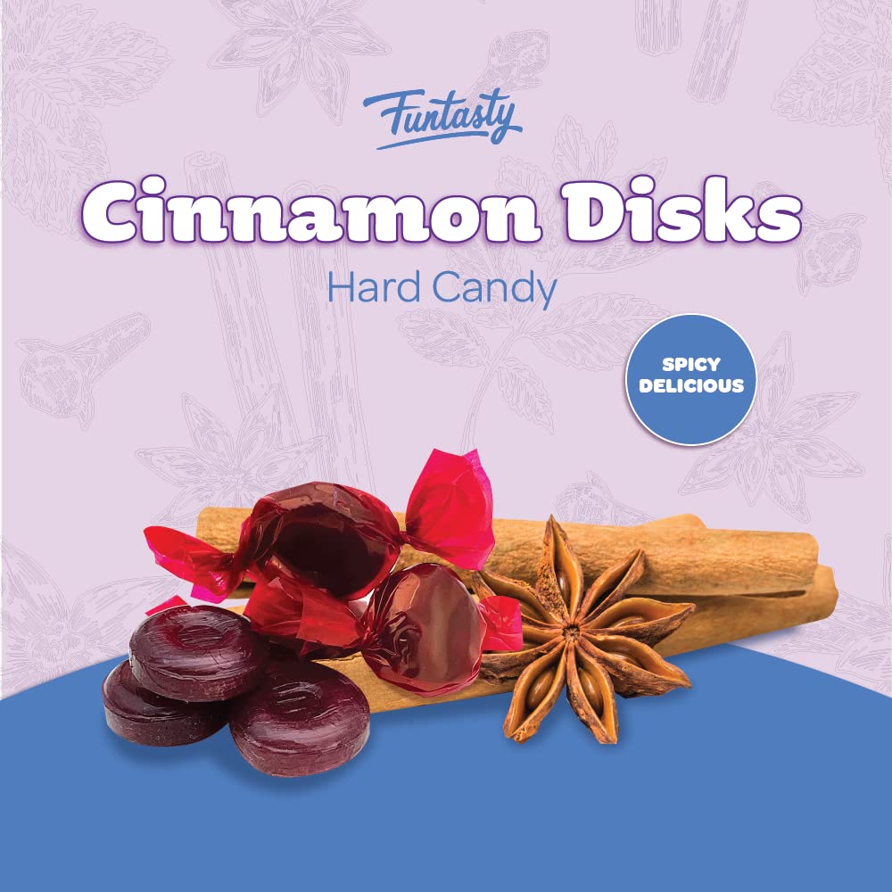 Funtasty Cinnamon Disks Hard Candy, paquete a granel de 2 libras – Yaxa ...