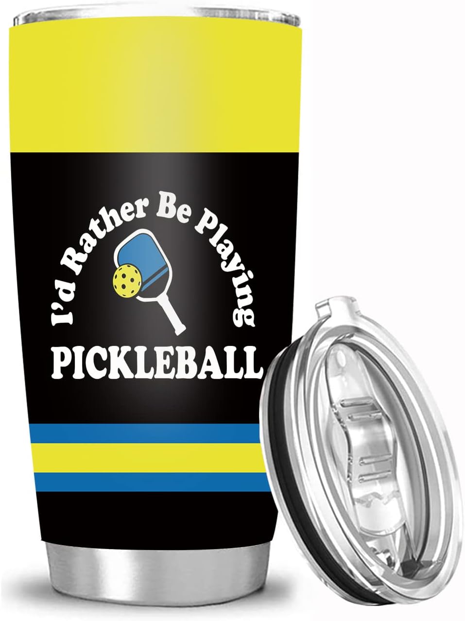 Amazon.com | NVJUI JUFOPL I'd Rather Be Playing Pickleball Tumbler Cup ...